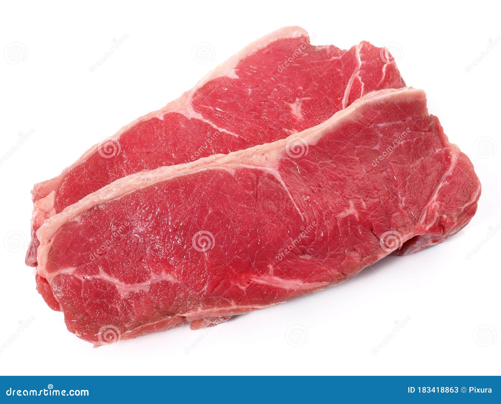 Fine Meat - Raw Striploin - Beef Steaks Stock Image - Image of prime ...