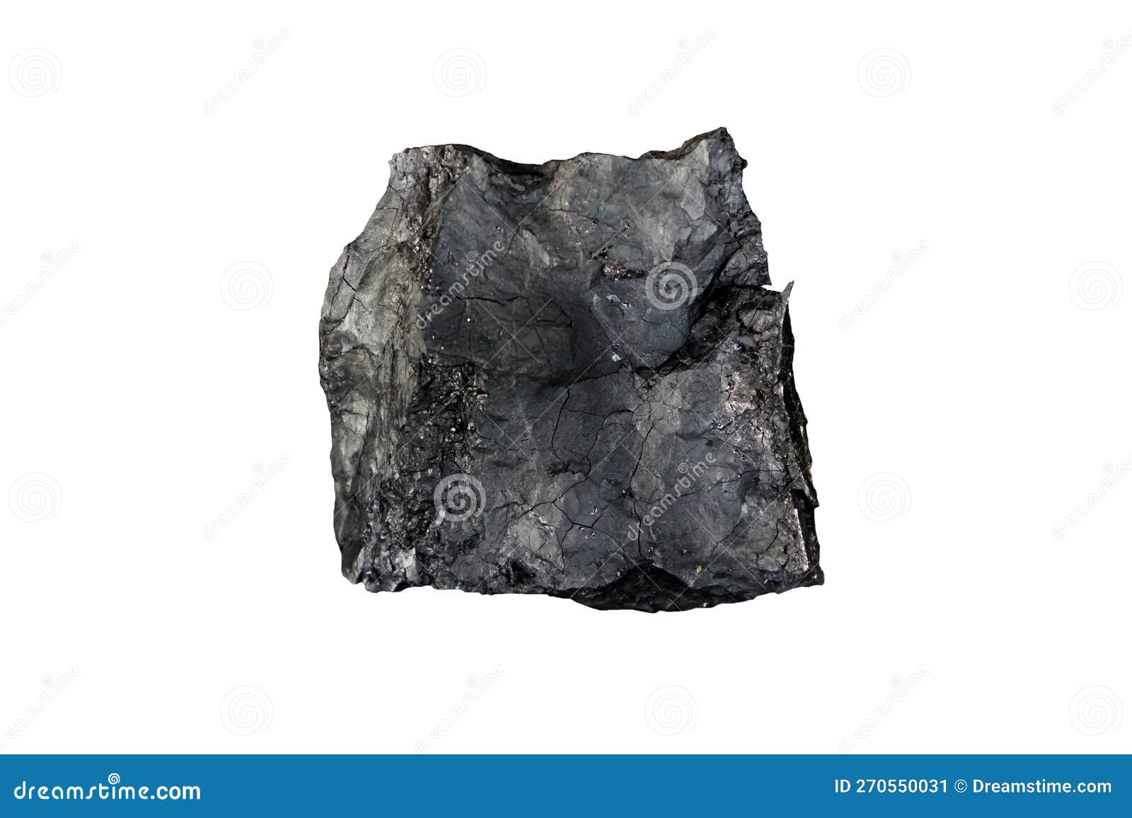 Raw Sub-Bituminous Coal is Isolated on White Background. Stock Image ...