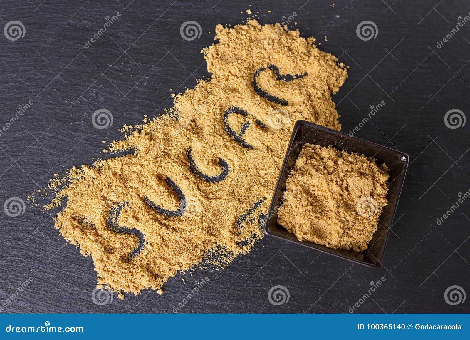 Raw sugar, Panela stock photo. Image of grain, natural - 100365140