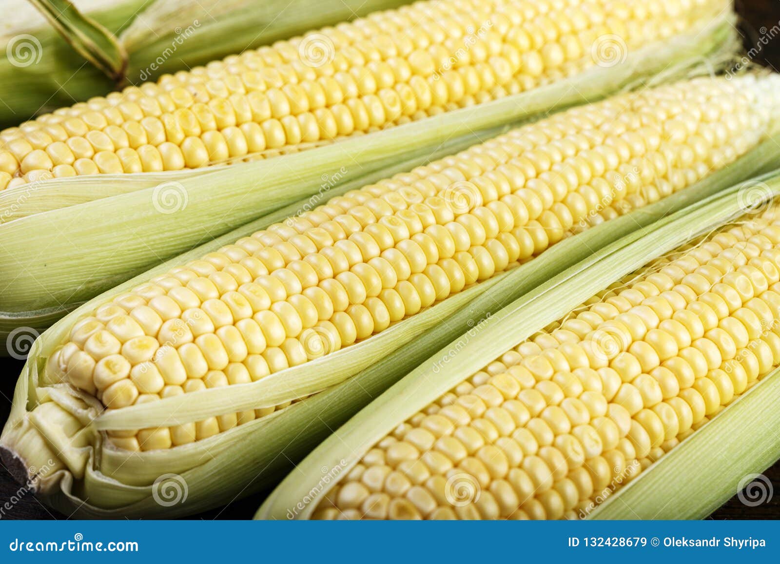 Raw sweet corn close up stock image. Image of maze, corn - 132428679