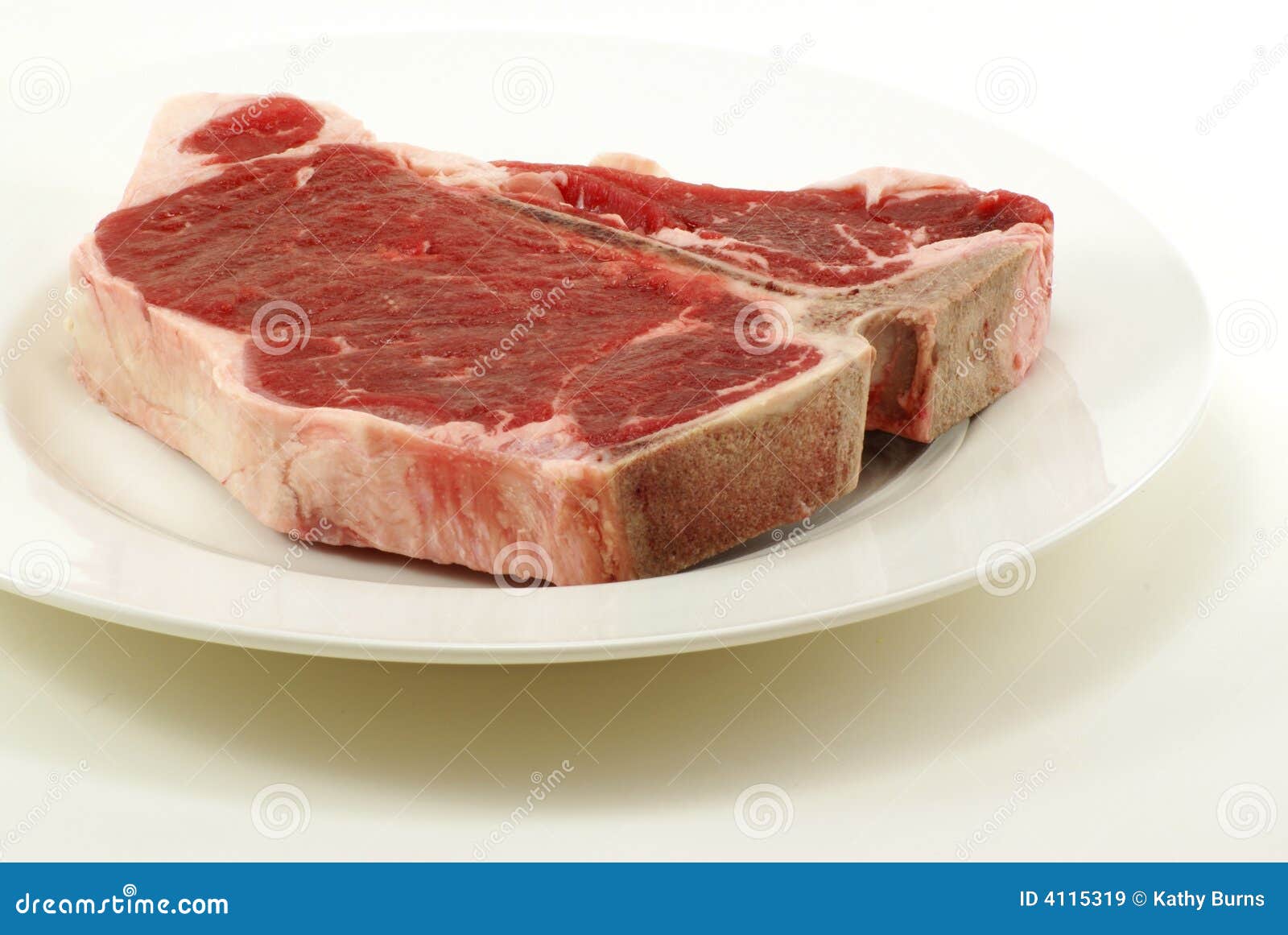 Raw T-Bone Steak stock image. Image of huge, bone, moist - 4115319