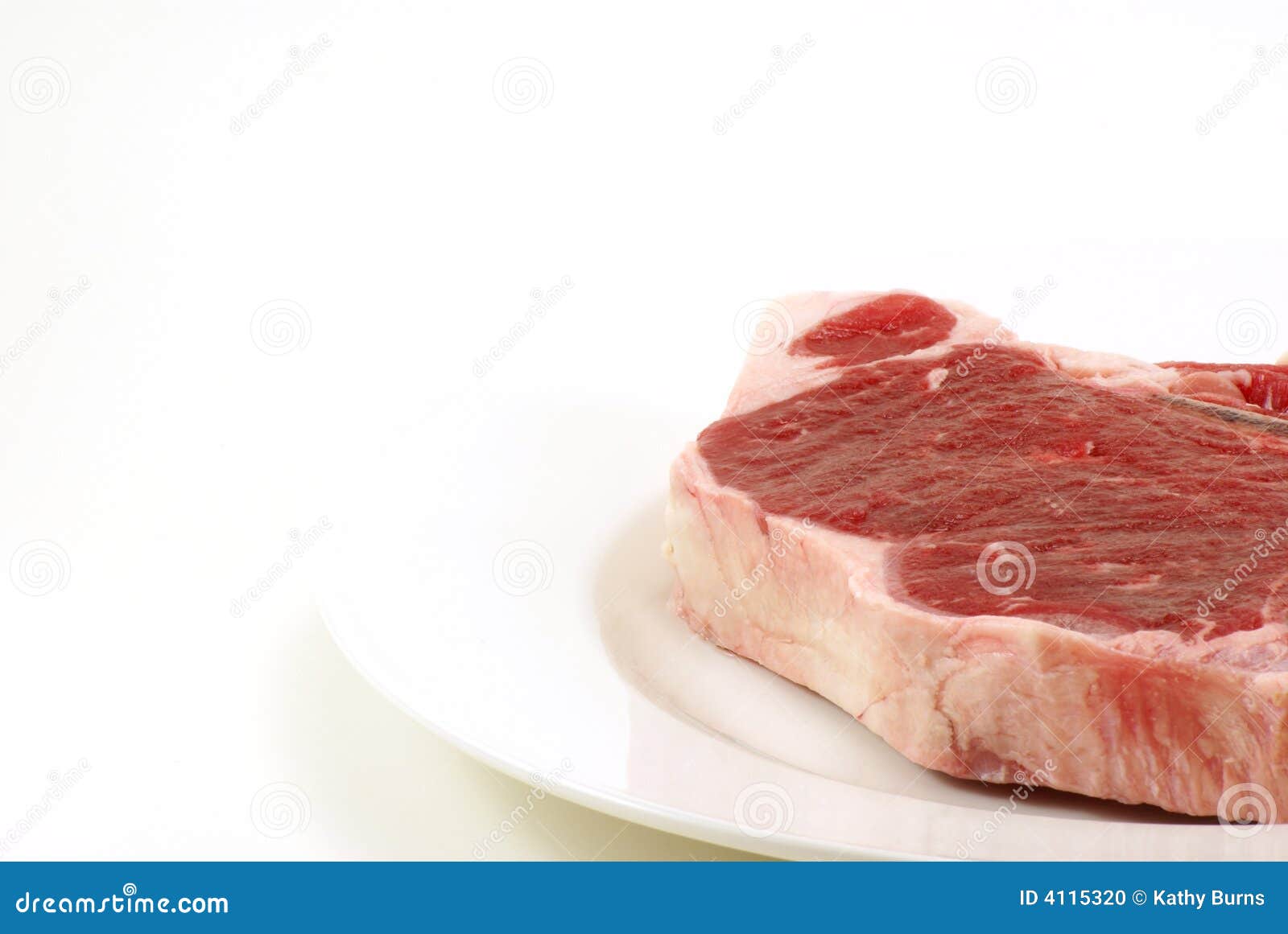 Raw T-Bone Steak stock photo. Image of fresh, plate, beef - 4115320