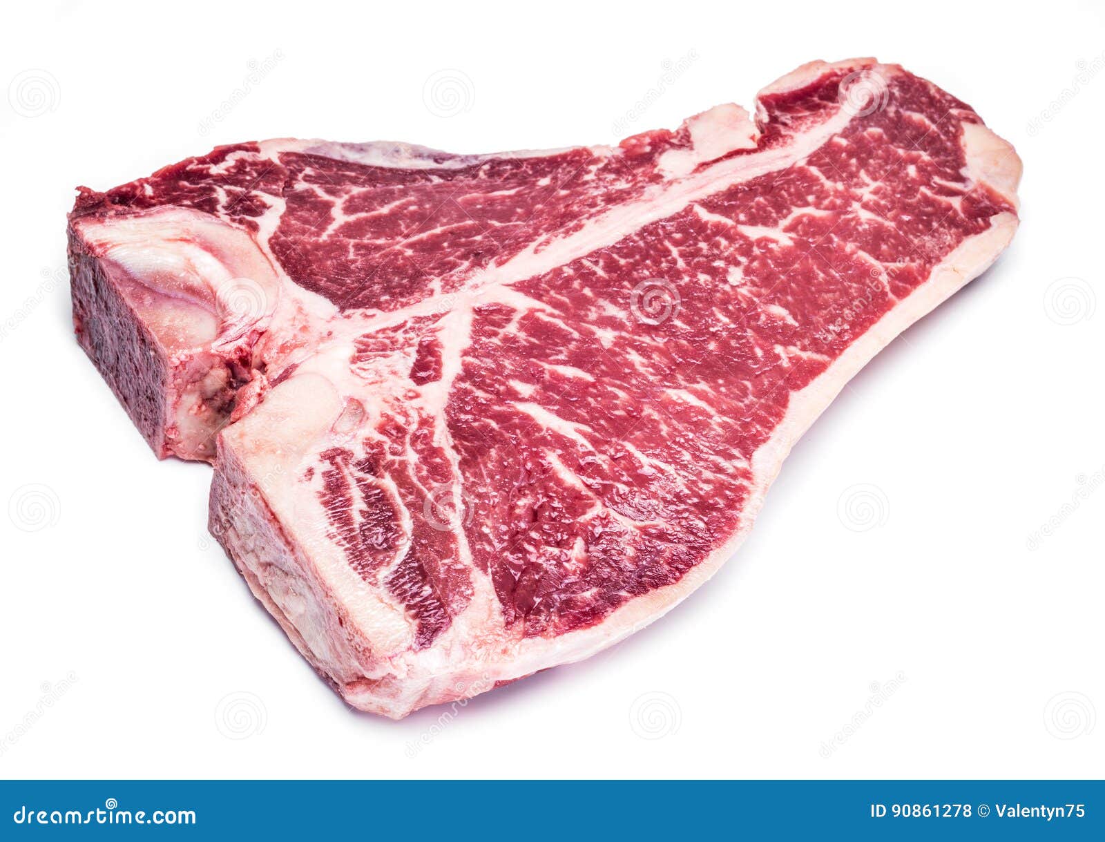Raw T-bone Steak on the White. Stock Photo - Image of slices, fillet ...