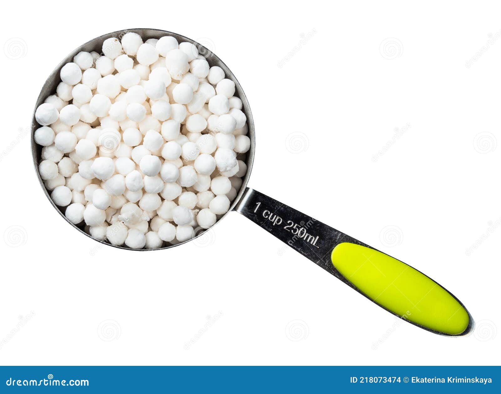 Raw Tapioca Pearls in Measuring Cup Cutout Stock Photo - Image of ...