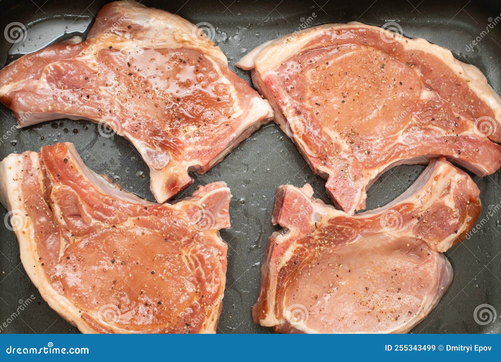 Raw Tomahawk Steaks on an Oven Tray Stock Image - Image of roasted ...