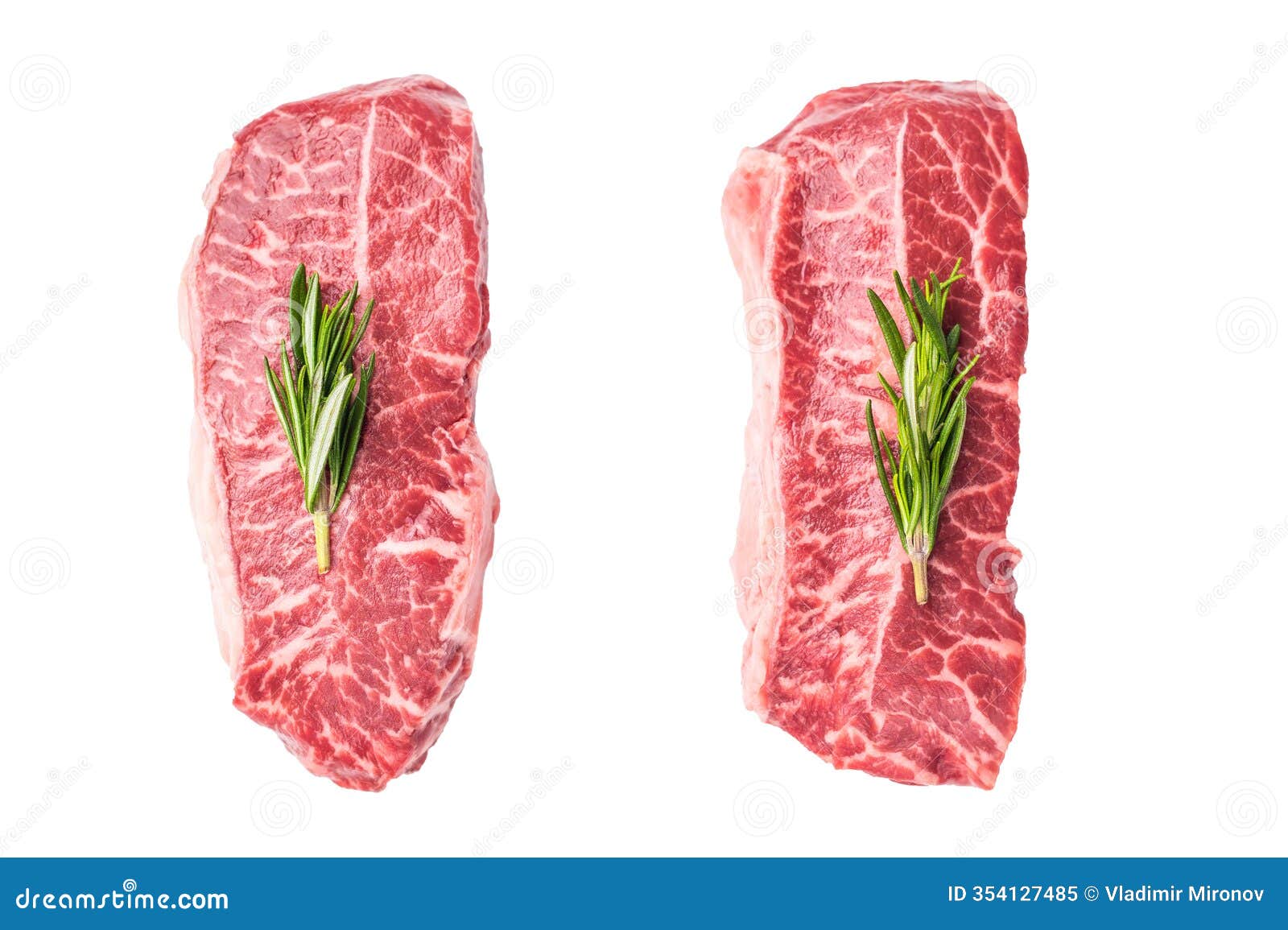 The Top Blade Steak Or Beef Steak Over Paper On White Background ...