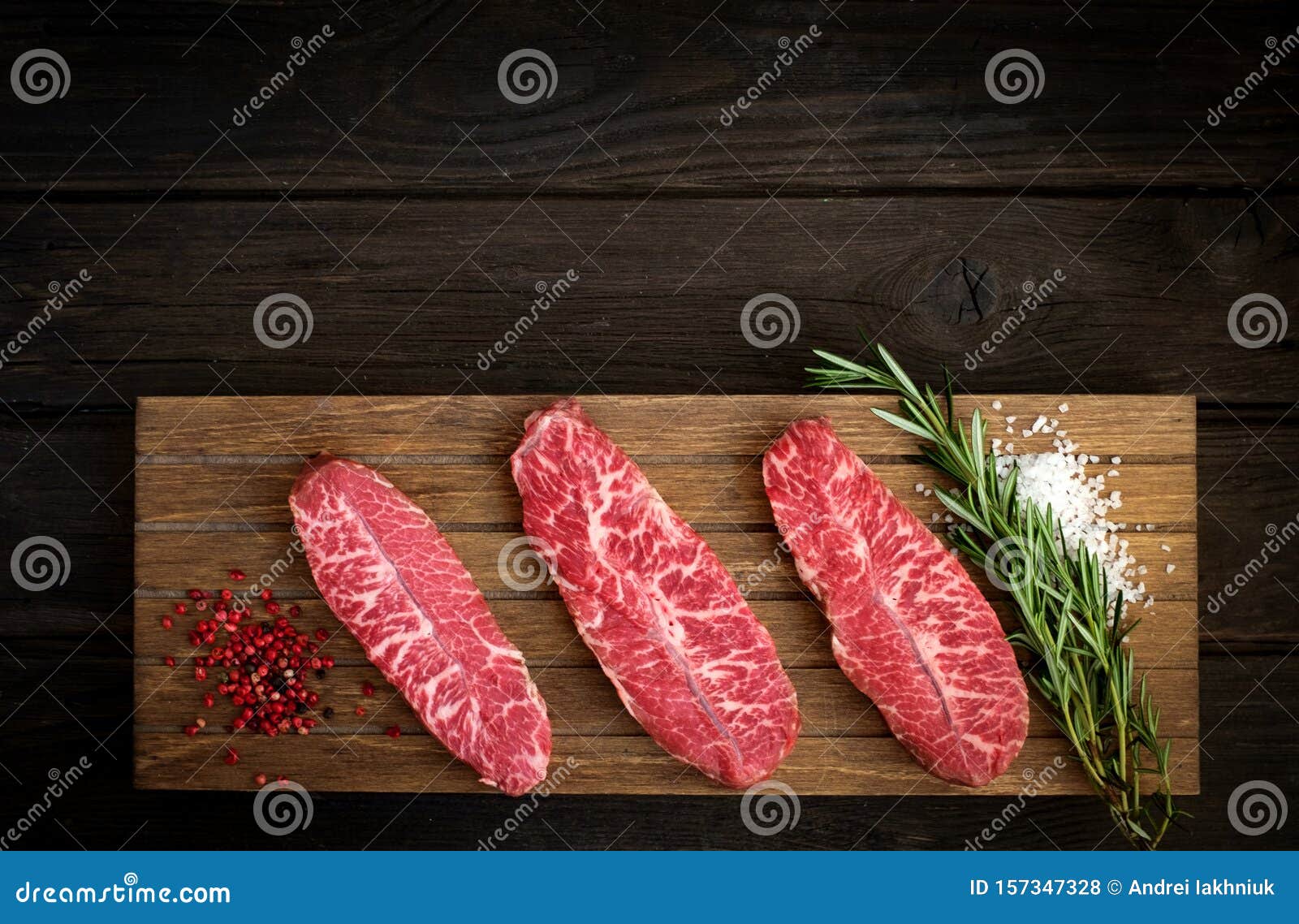Raw top blade beef steak stock photo. Image of four - 157347328