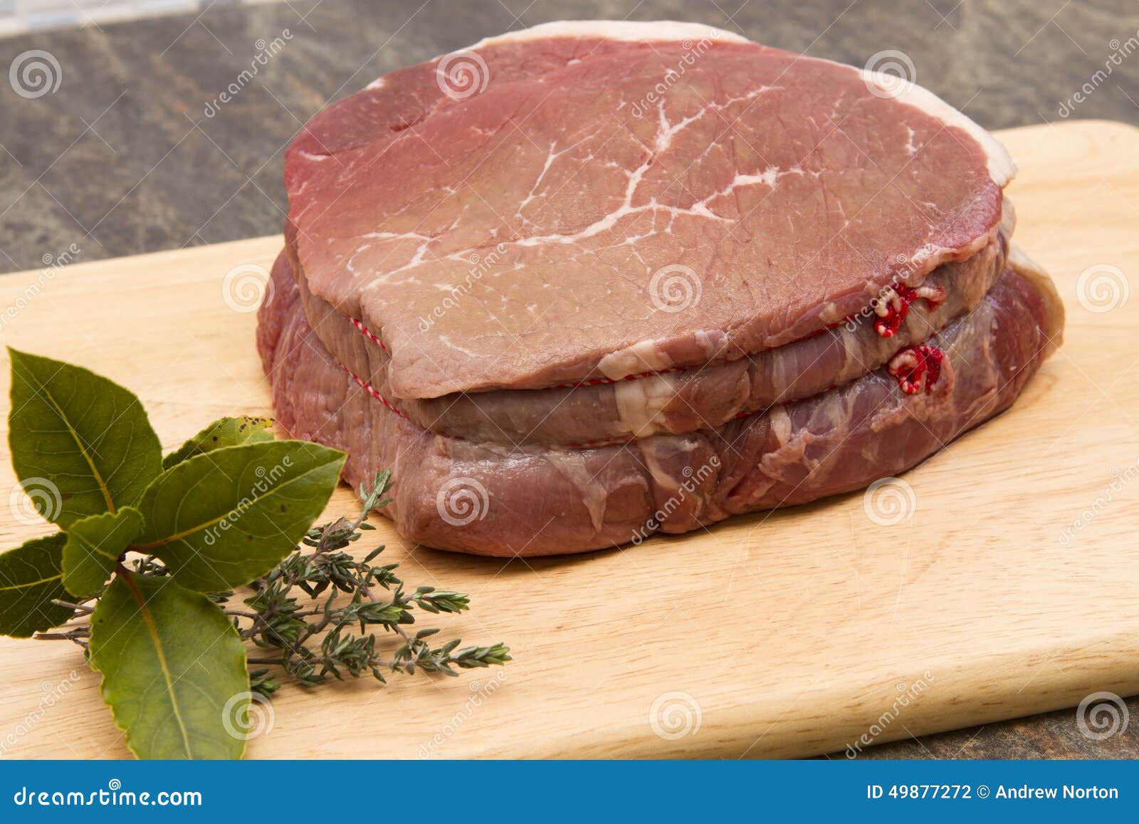 Raw top side of beef stock photo. Image of lunch, fillet - 49877272