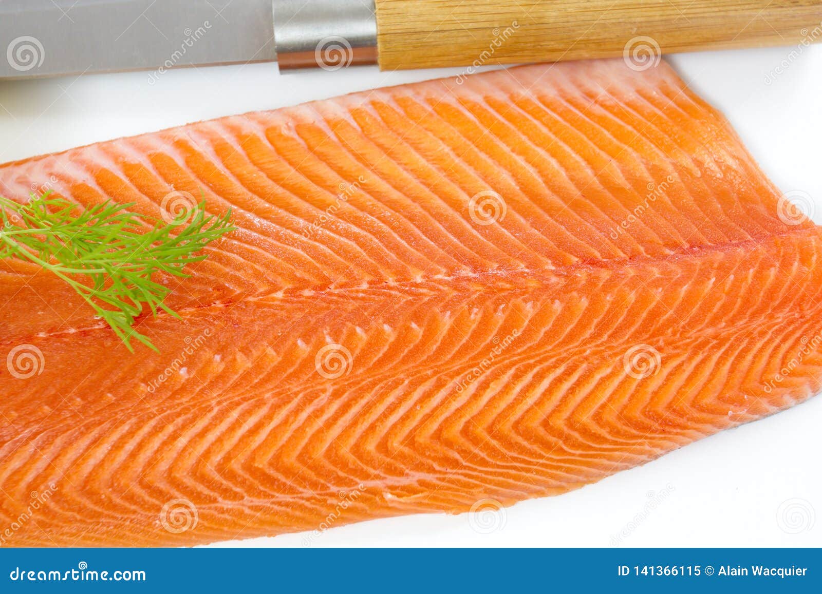 Raw trout fillet stock image. Image of trout, pink, food - 141366115