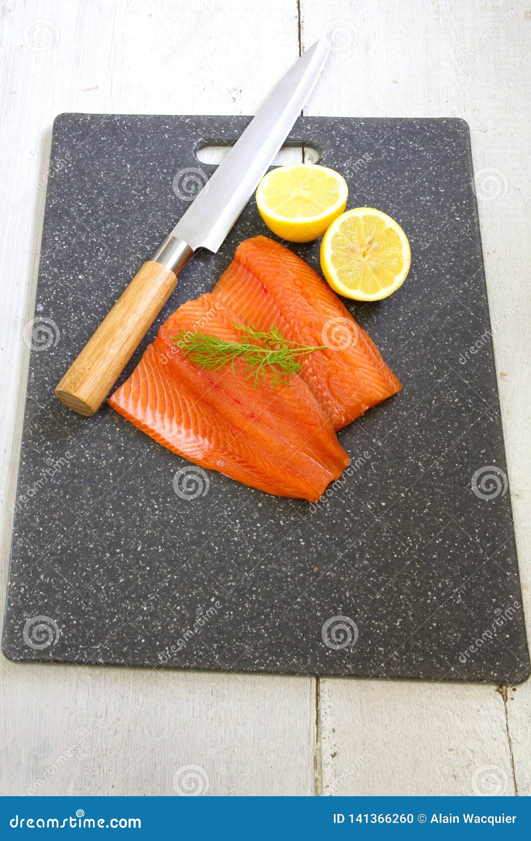 Raw trout fillet stock photo. Image of health, food - 141366260