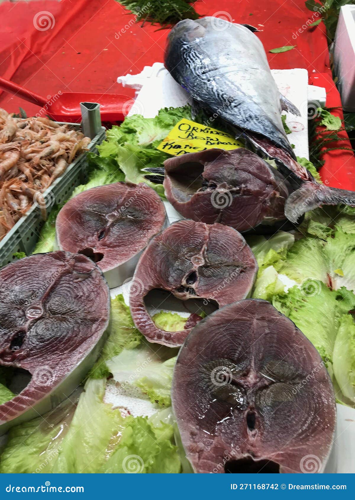 Raw tuna fish stock photo. Image of meal, omega, traditional - 271168742