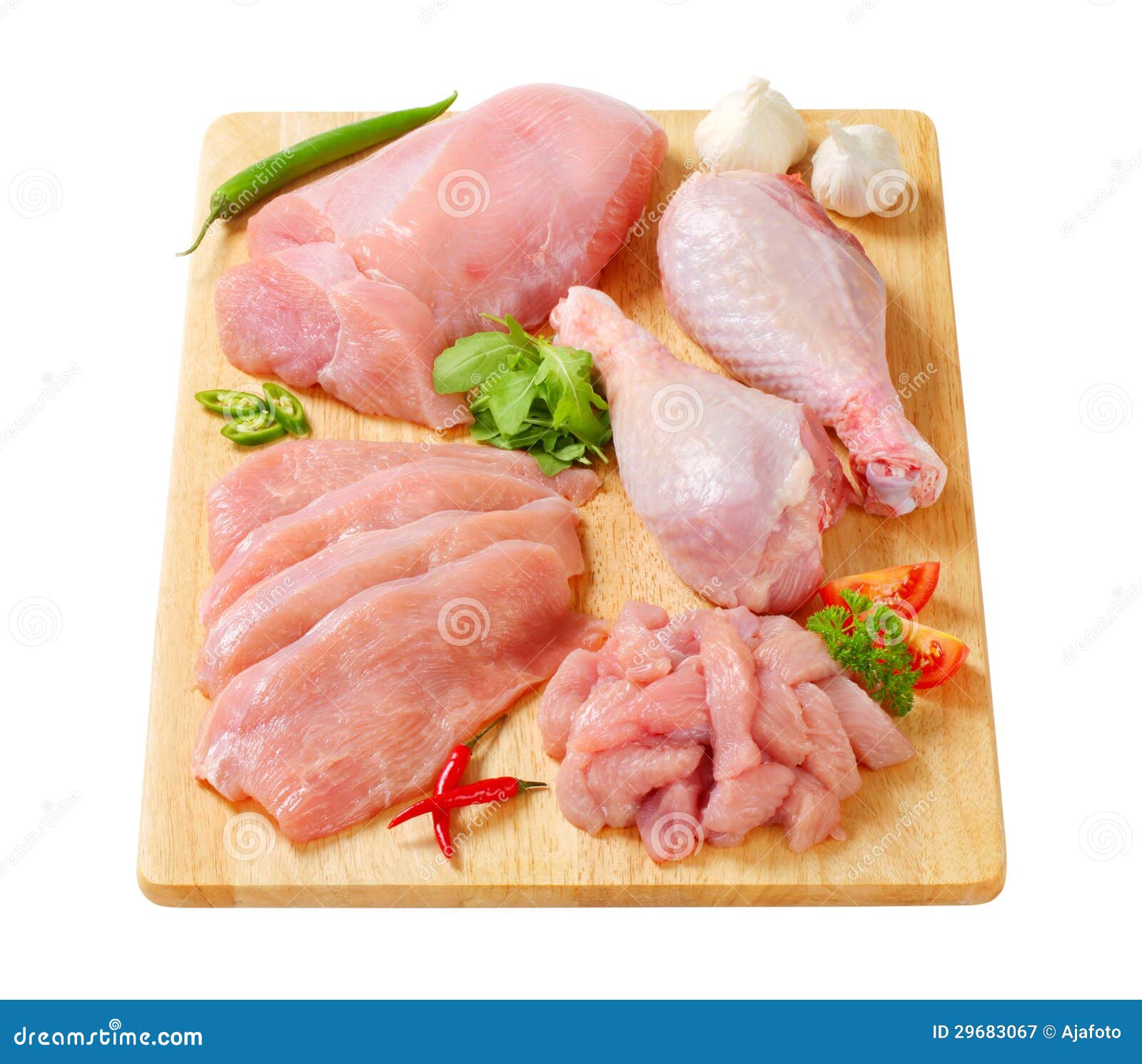 Raw turkey meats and cuts stock image. Image of closeup - 29683067