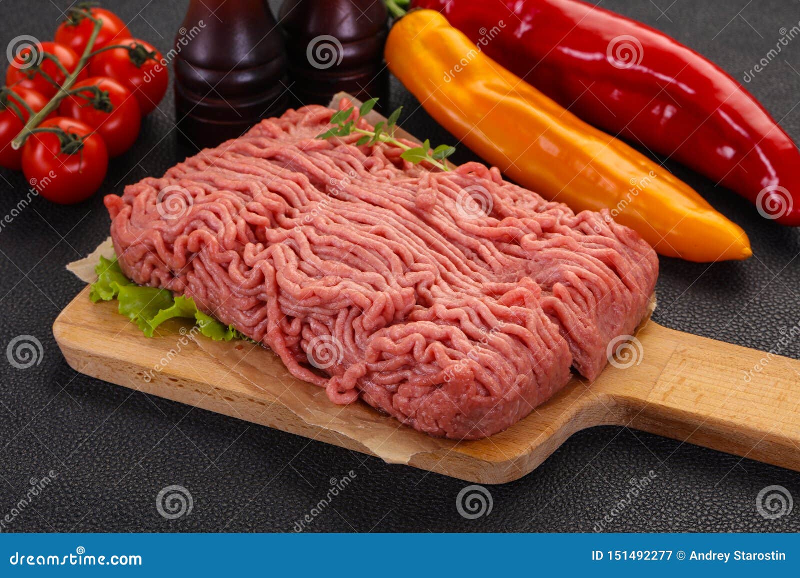Raw turkey minced meat stock image. Image of pork, spices - 151492277