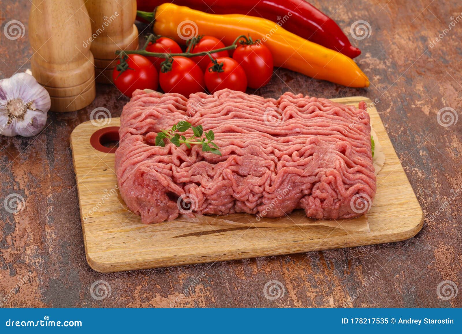 Raw turkey minced meat stock image. Image of isolated - 178217535
