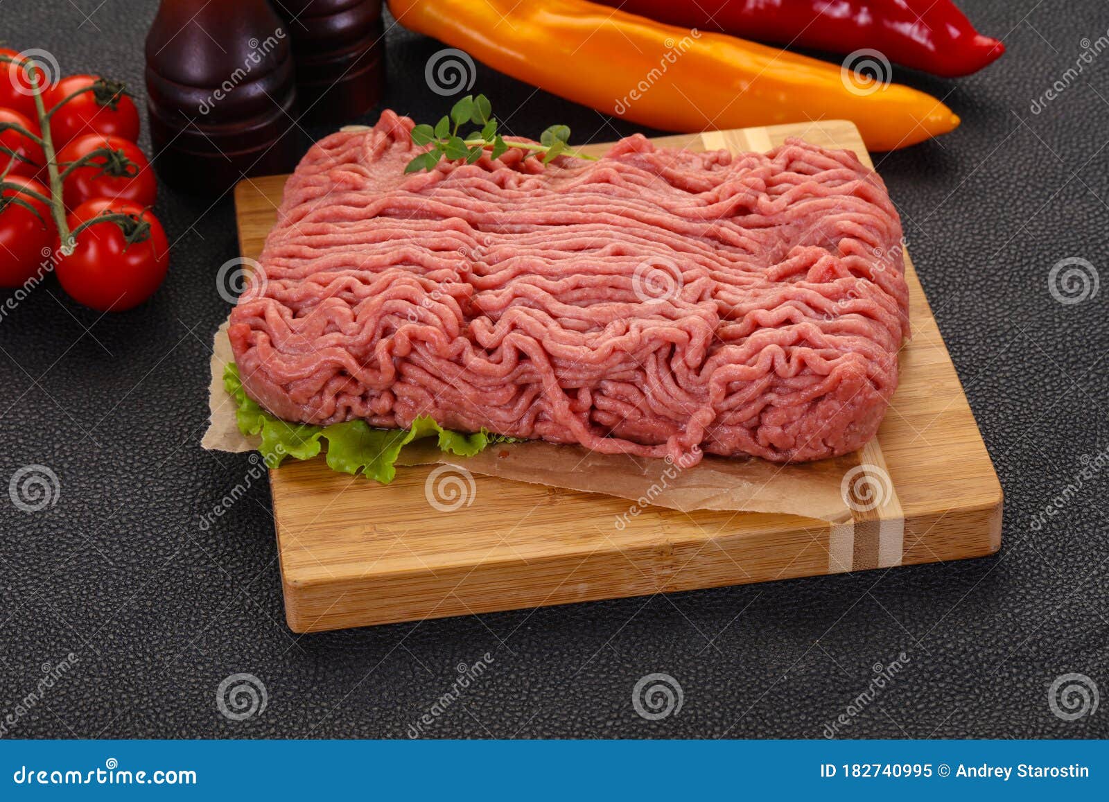 Raw turkey minced meat stock image. Image of background - 182740995