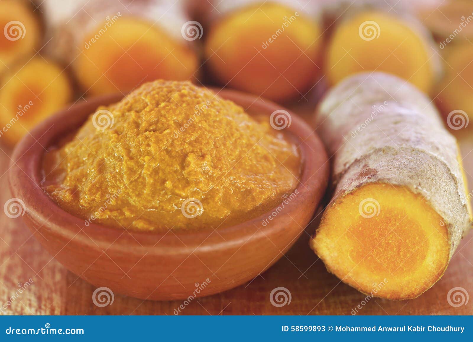 Raw Turmeric Paste in a Bowl Stock Image - Image of indian, bowl: 58599893