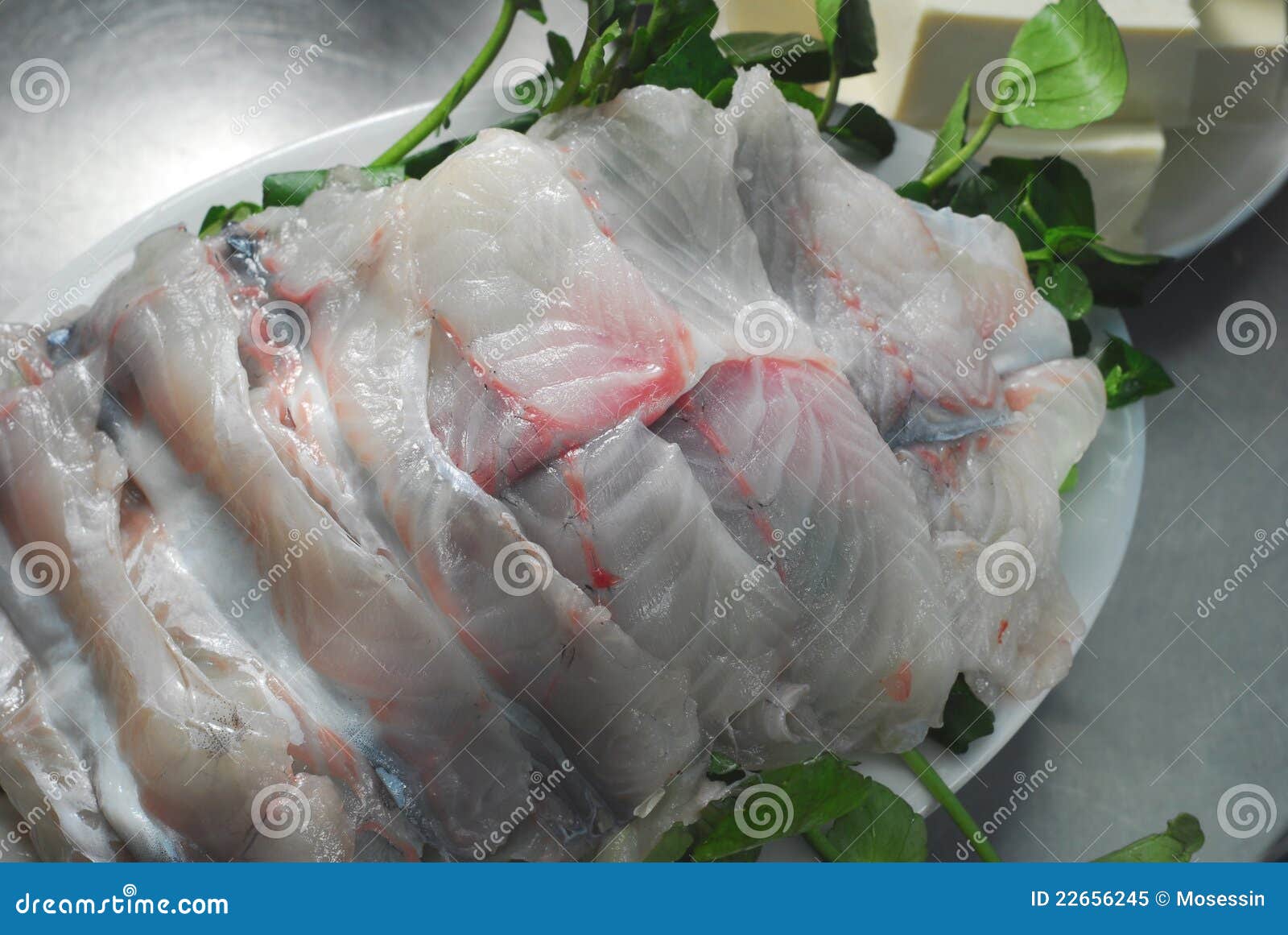 Raw uncook fish slice stock image. Image of uncook, close - 22656245