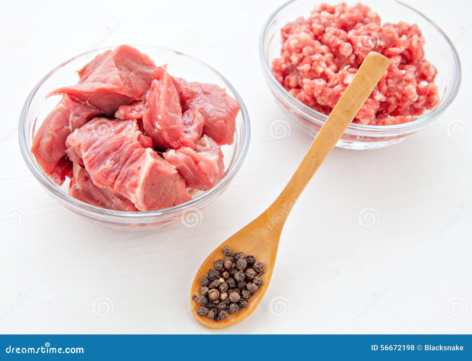 Raw Uncooked Meat Food at White Background Stock Photo - Image of white ...
