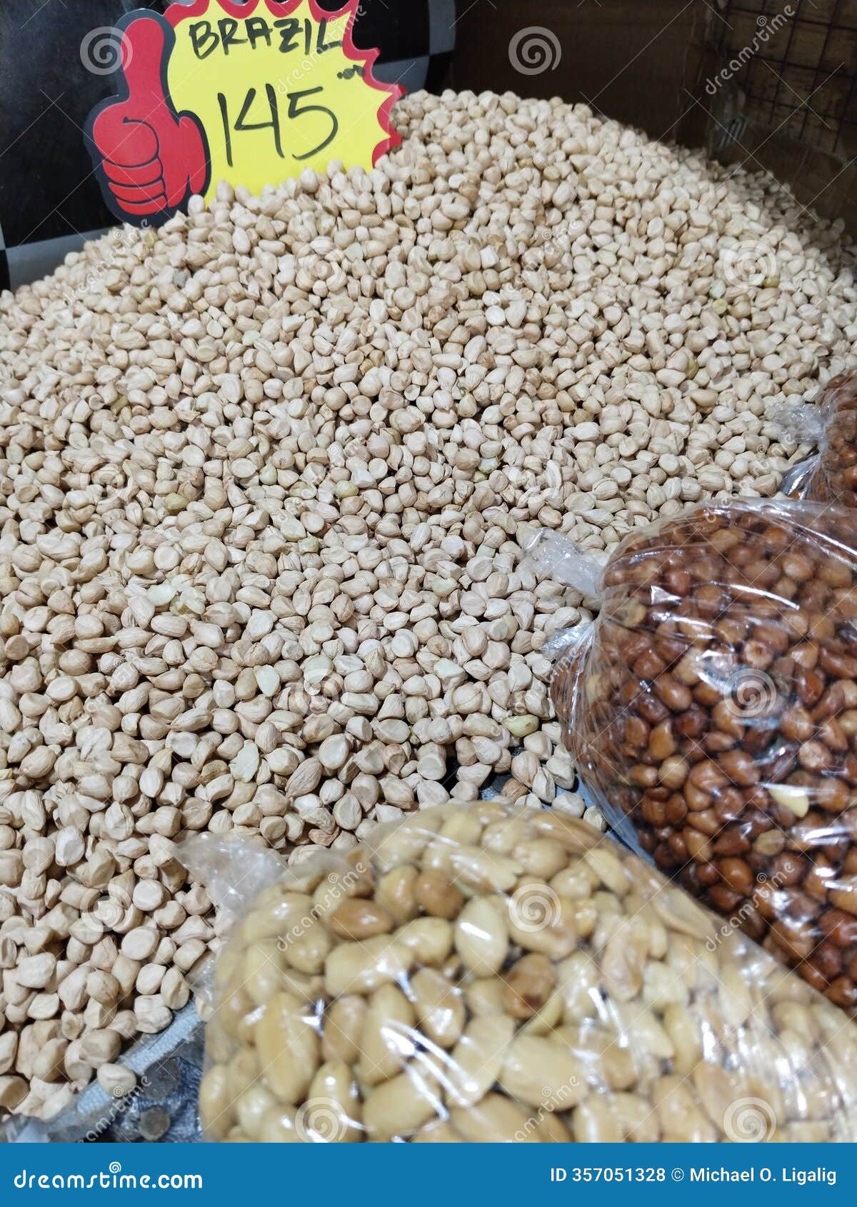 Raw Uncooked Peanuts Sold Per Kilogram Stock Photo - Image of sold ...