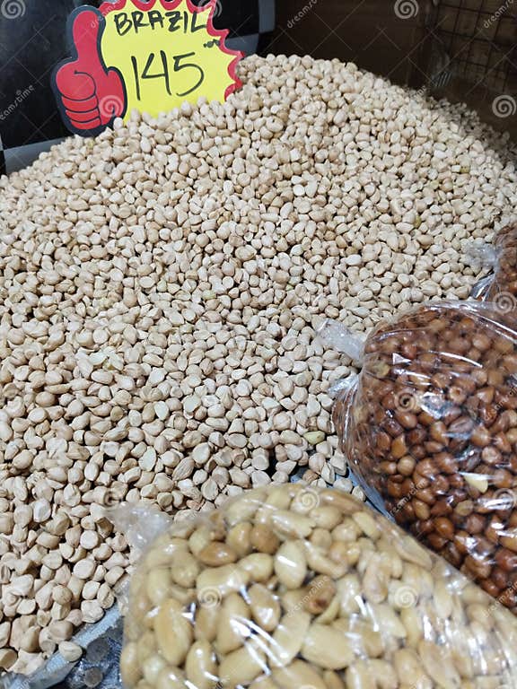Raw Uncooked Peanuts Sold Per Kilogram Stock Photo - Image of sold ...