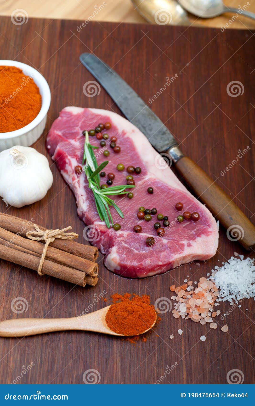 Raw Uncooked Ribeye Beef Steak Butcher Stock Photo - Image of beef ...
