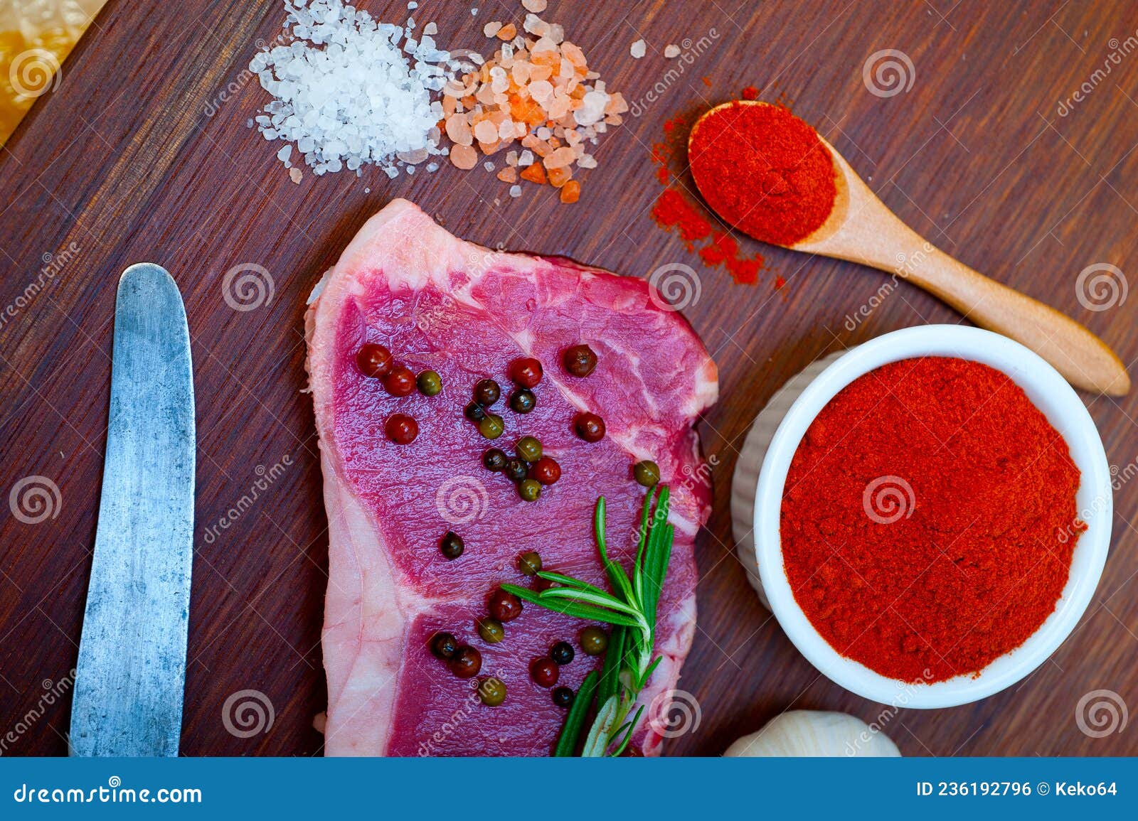 Raw Uncooked Ribeye Beef Steak Butcher Stock Photo - Image of uncooked ...