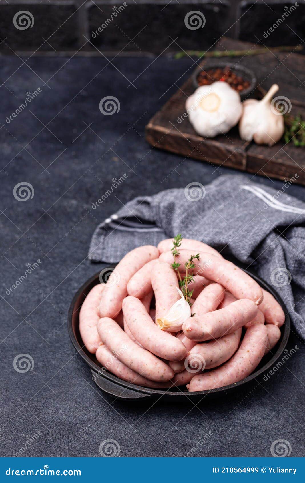 Raw Uncooked Sausages for Grilled Stock Image - Image of gourmet ...