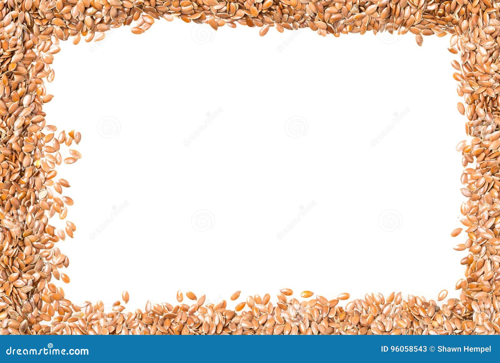 Raw, Unprocessed Linseed or Flax Seed Frame Border Stock Image - Image ...