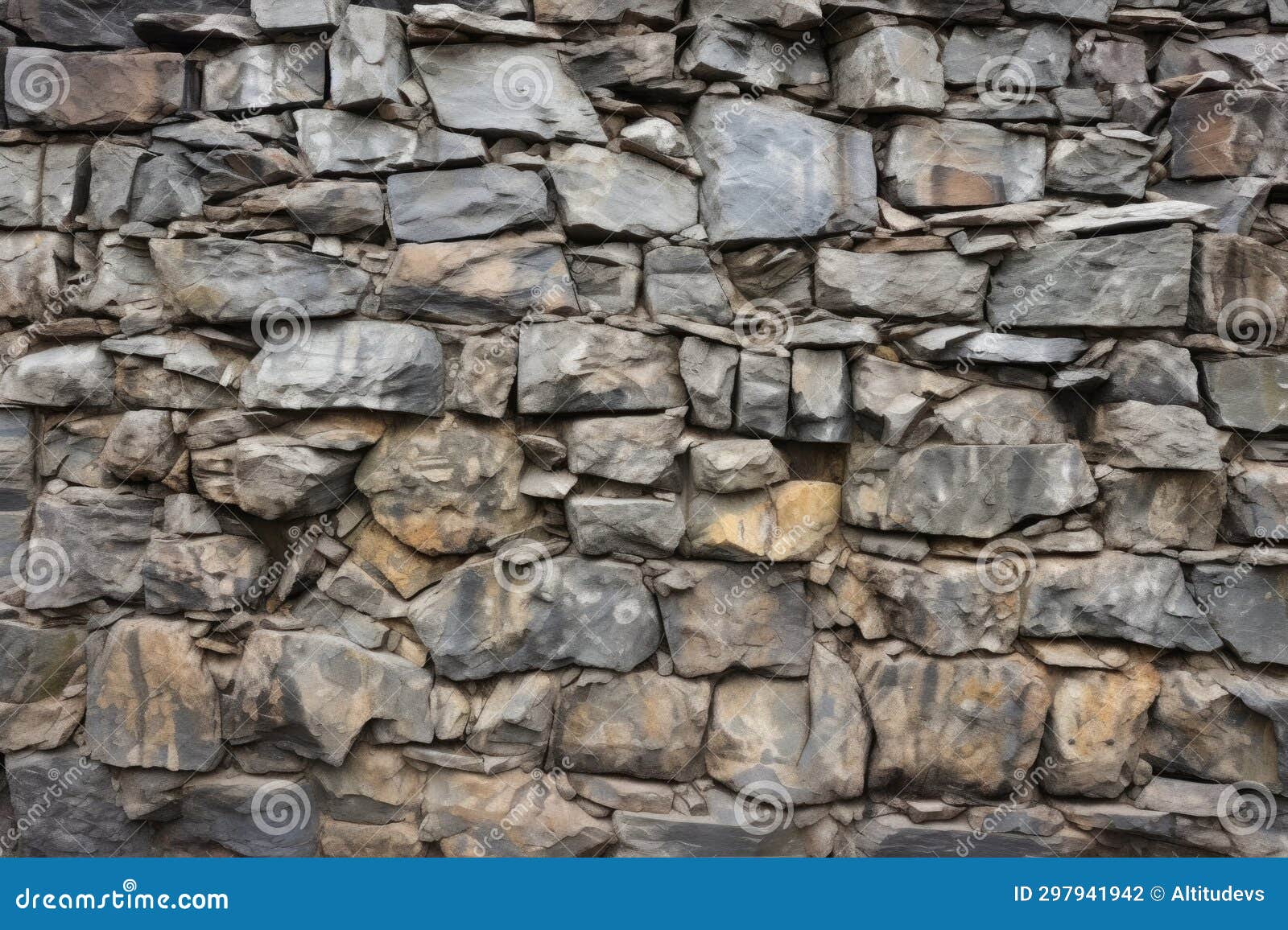 Raw and Unrefined Chunky Stone Wall Stock Illustration - Illustration ...