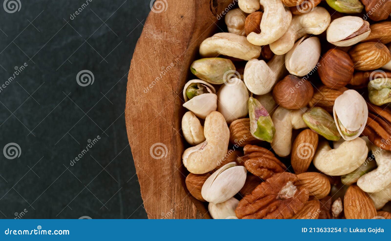 Raw Various Nuts, Top Down View. Stock Photo - Image of flowing ...