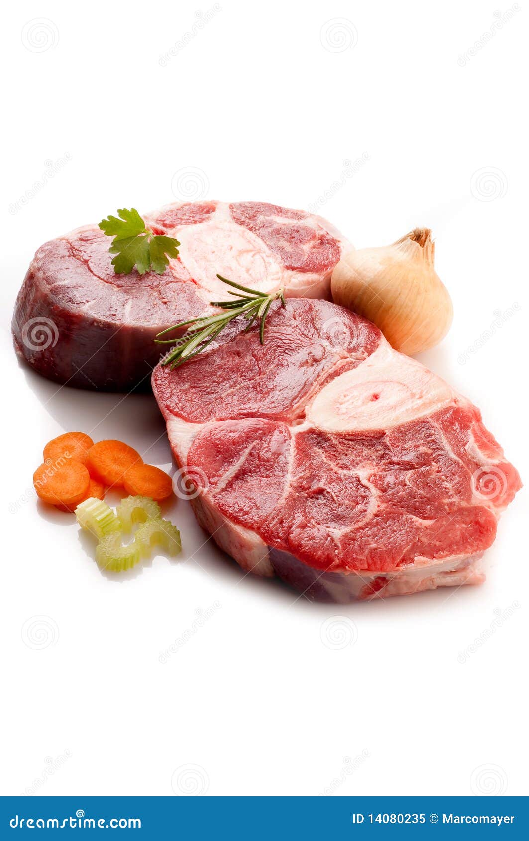 Raw Veal Shank with Ingredients Stock Image - Image of color, animal ...