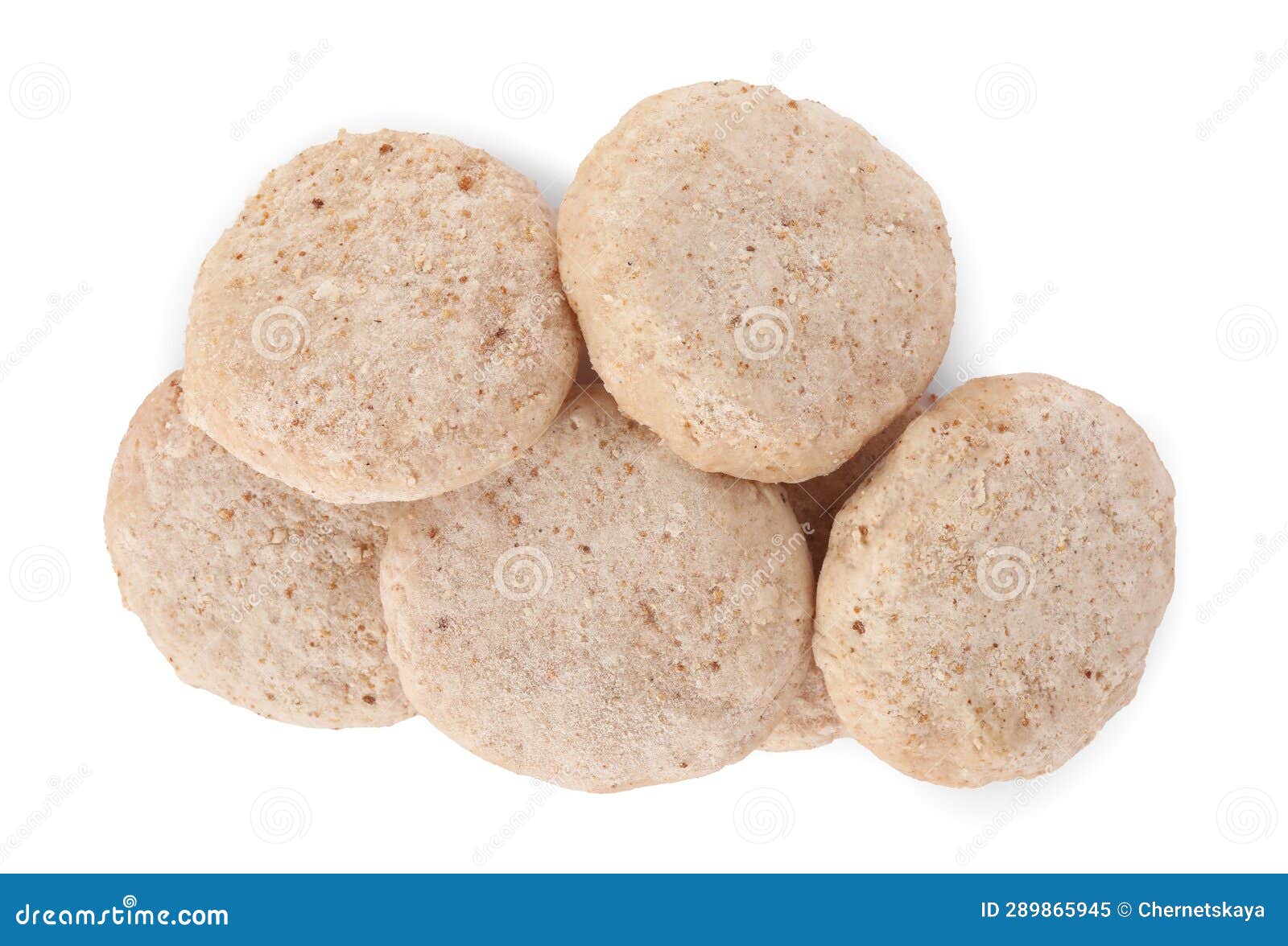 Raw Vegan Nuggets Isolated on White, Top View Stock Image - Image of ...