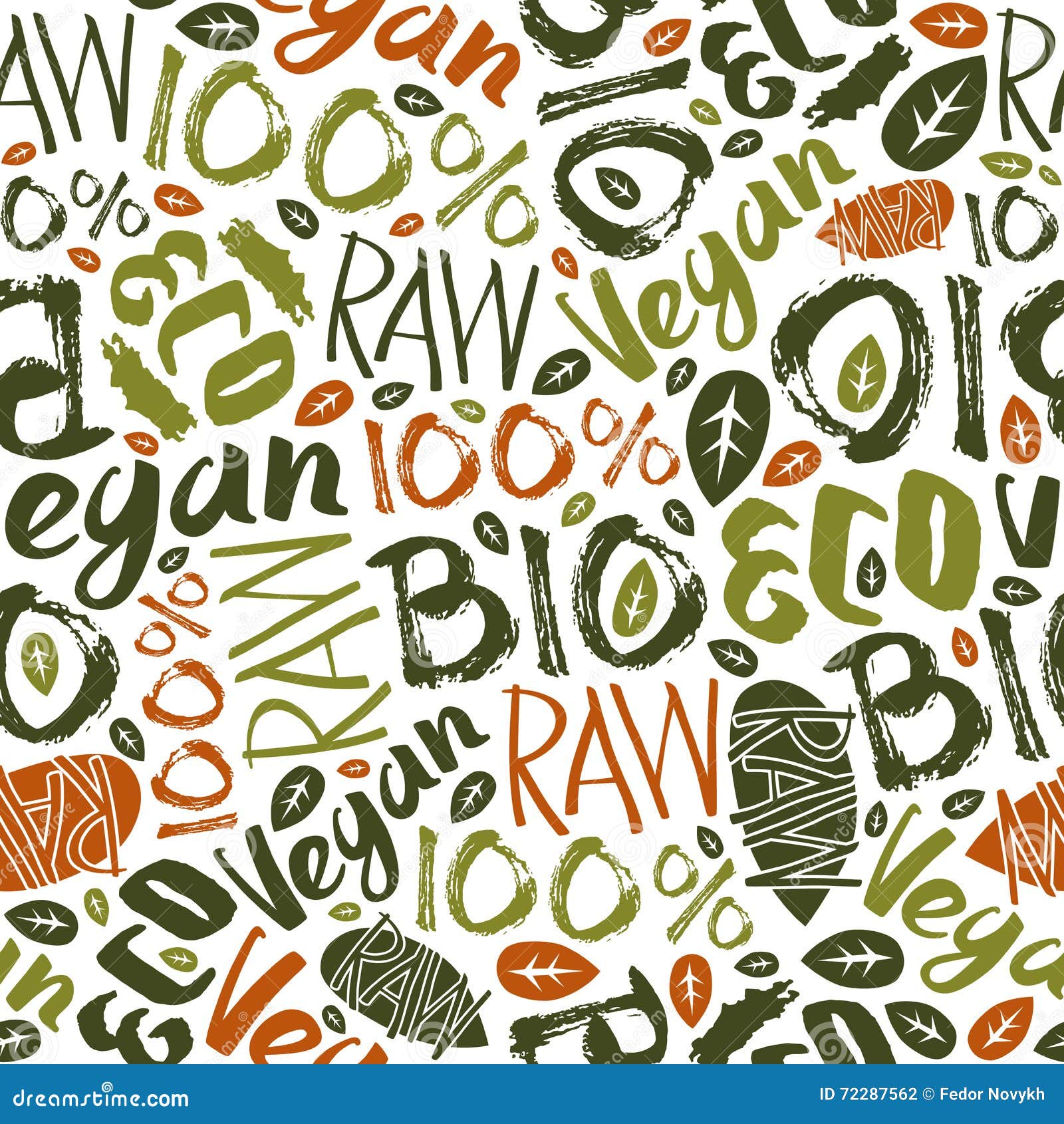Raw vegan seamless pattern stock vector. Illustration of healthy - 72287562