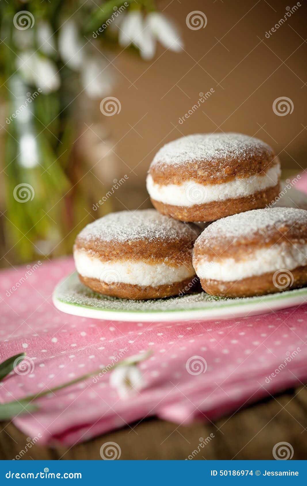 Raw and Vegan Version of Traditional Berliner Stock Photo - Image of ...