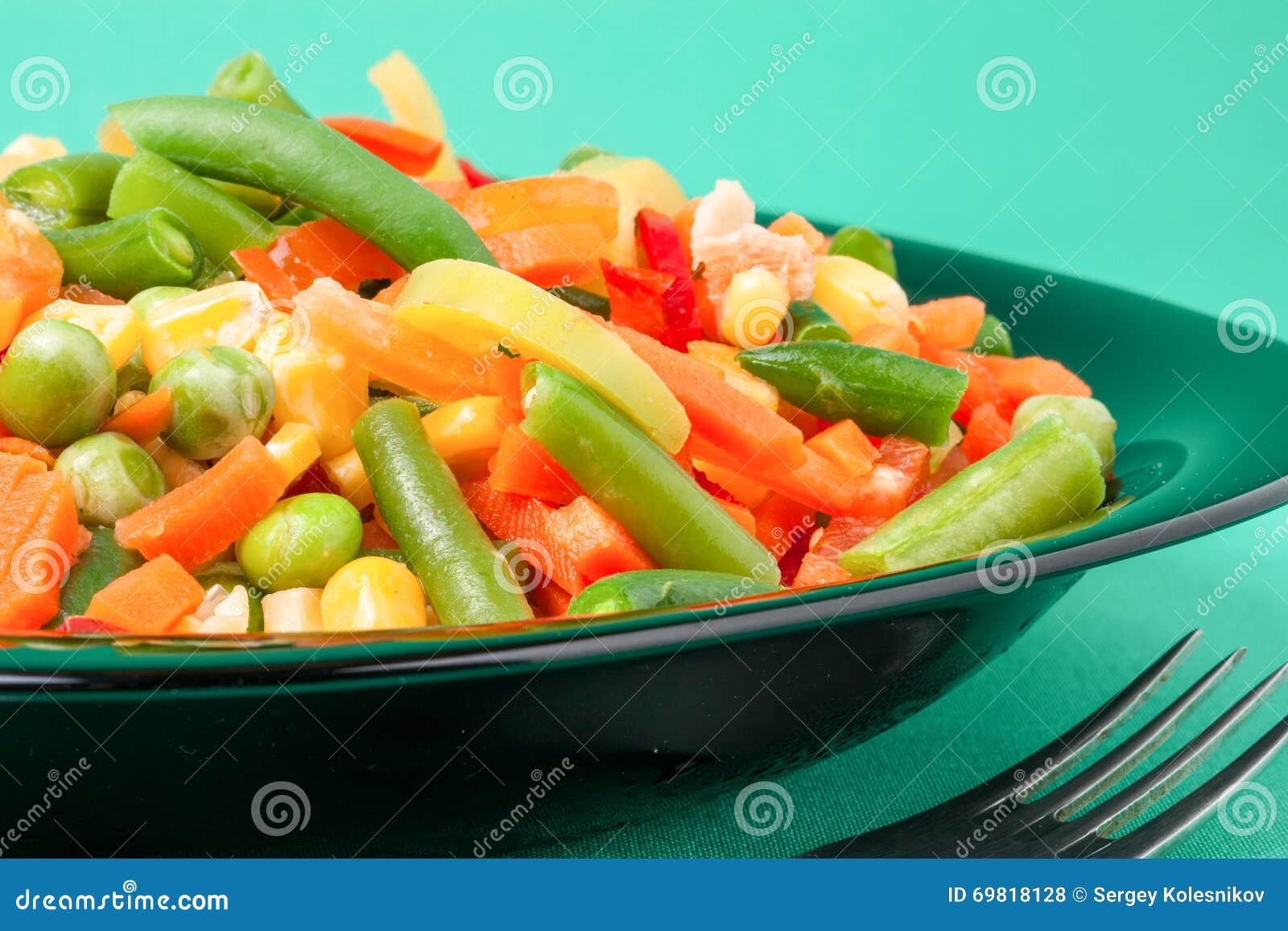 Raw Vegetable Mix on the Yellow Plate Stock Photo - Image of dinner ...