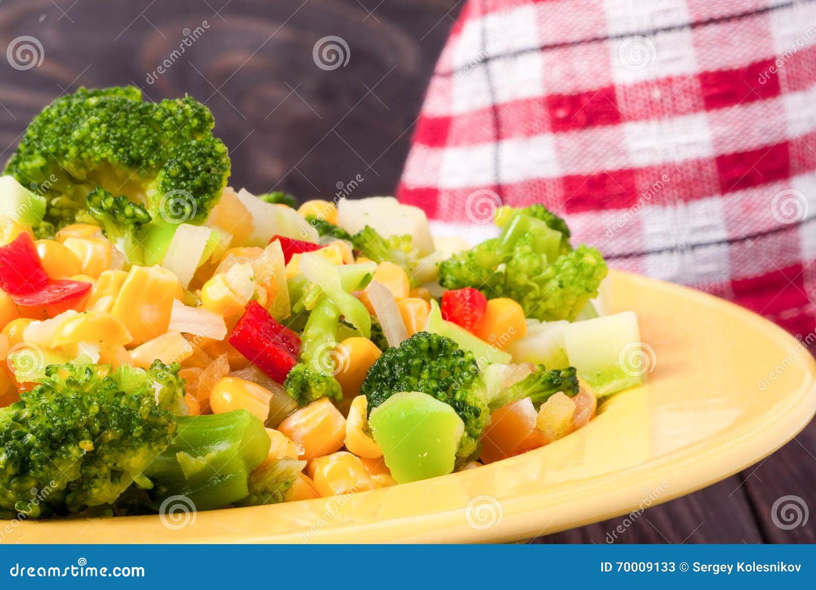 Raw Vegetable Mix on the Yellow Plate Stock Image - Image of ingredient ...