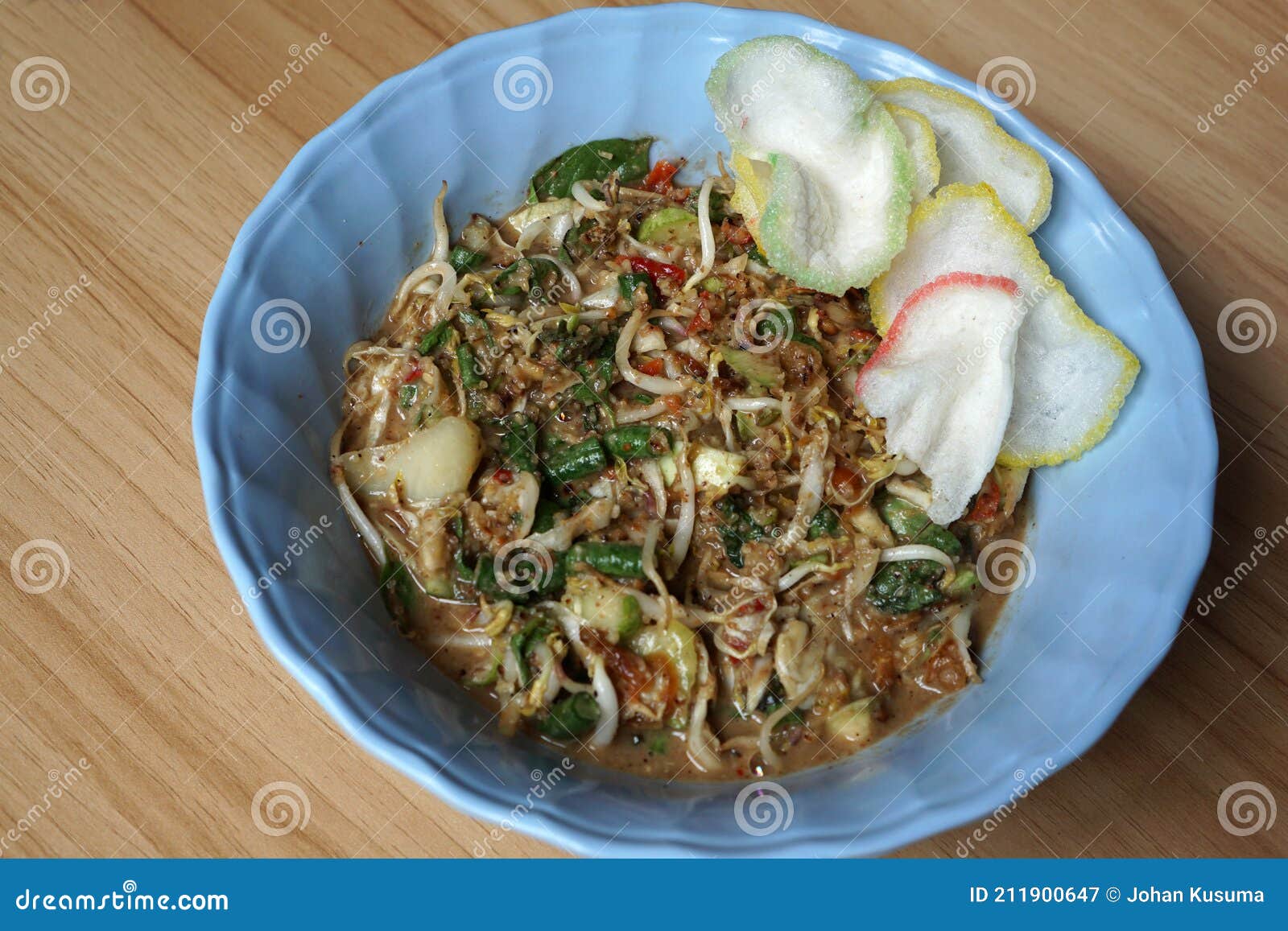 Traditional Food from West Java, Indonesia Called `Karedok` Stock Image ...