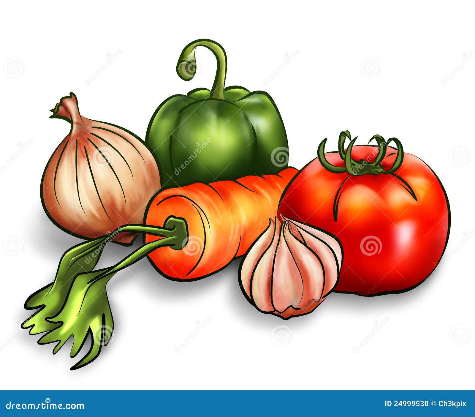 Raw vegetables stock illustration. Illustration of carrot - 24999530