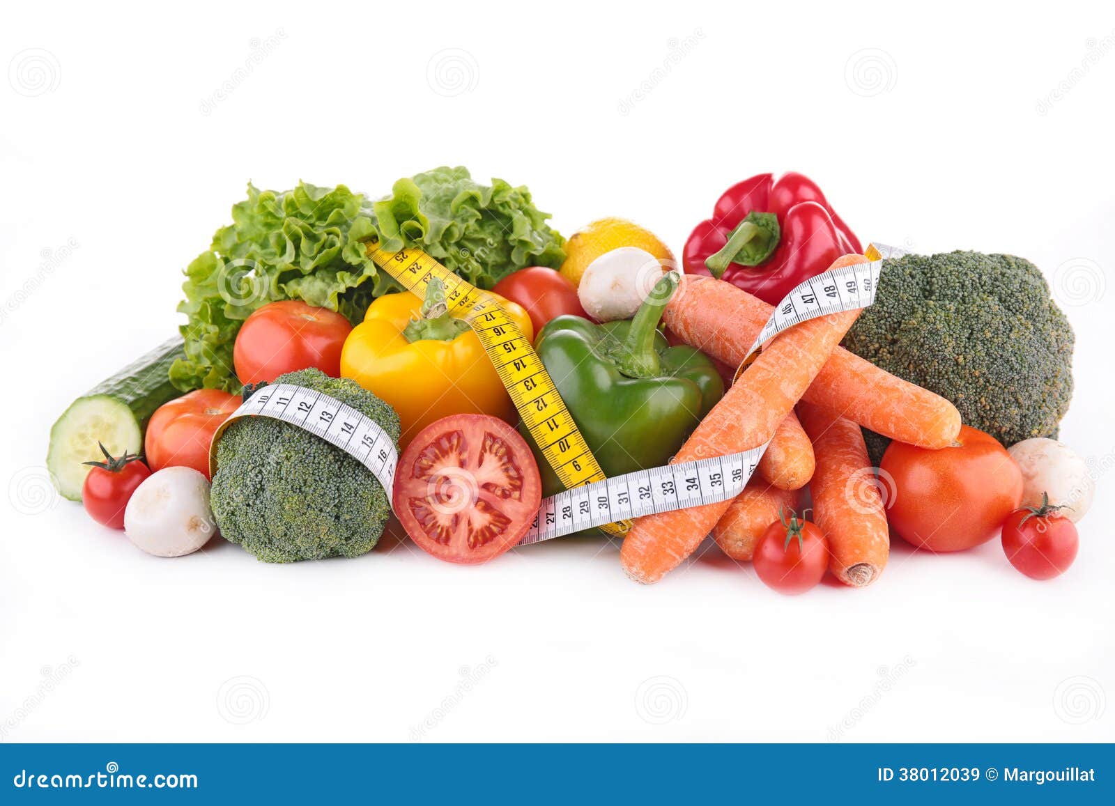 Raw Vegetables and Measuring Tape Stock Image - Image of cuisine, tape ...