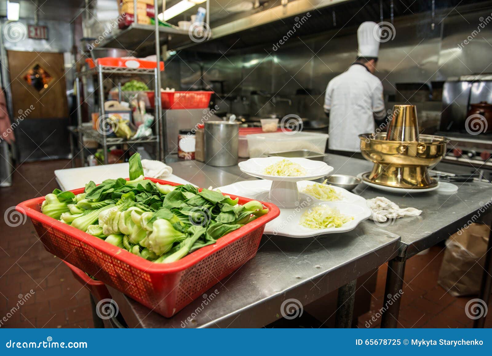 Raw Vegetables Ready for Cooking at Commercial Kitchen. Stock Image ...