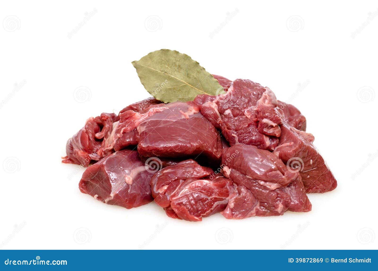 Raw Venison from Deer As Goulash Stock Image - Image of deer, laurel ...