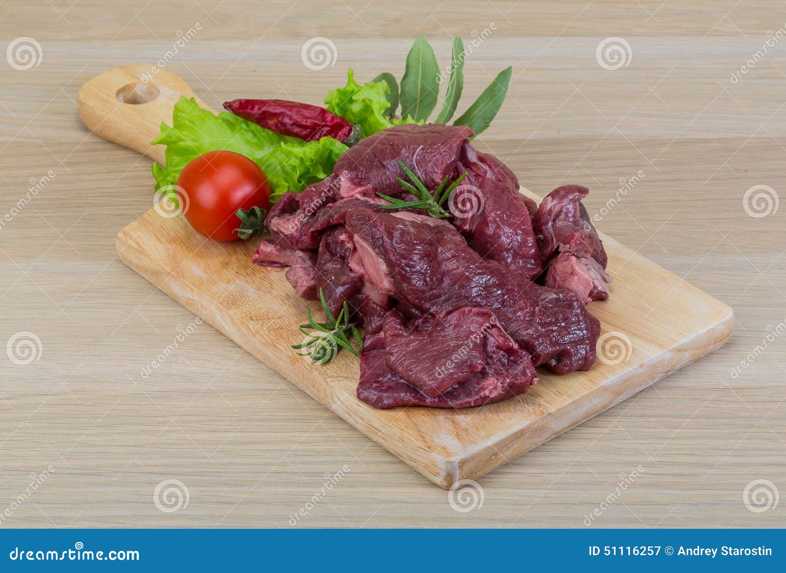 Raw venison stock image. Image of white, herbs, tenderloin - 51116257