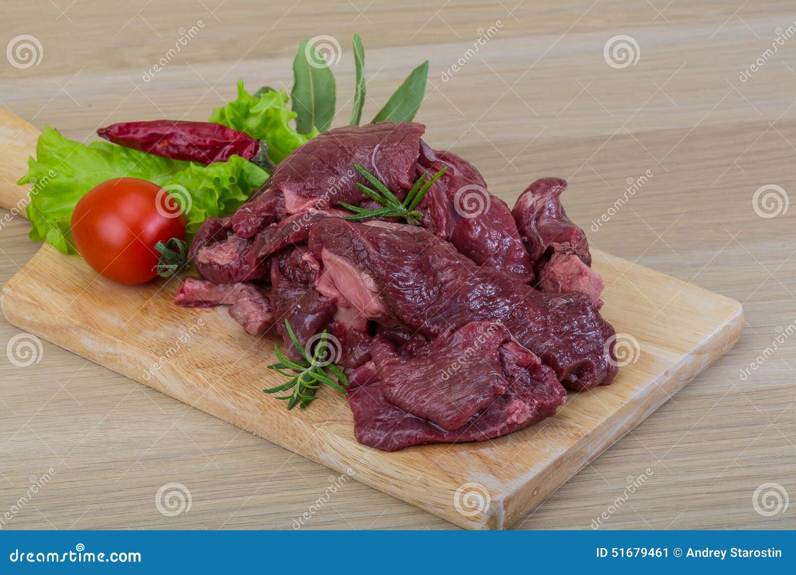 Raw venison stock image. Image of pink, barbecue, prime - 51679461