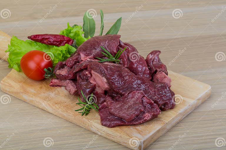Raw venison stock image. Image of pink, barbecue, prime - 51679461