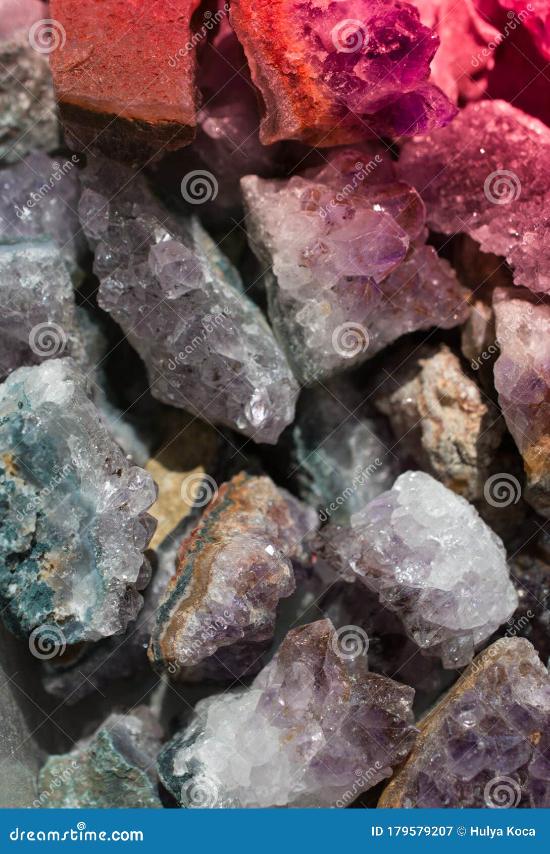 Raw Violet Amethyst Rock with Crystal Ametist Stock Image - Image of ...