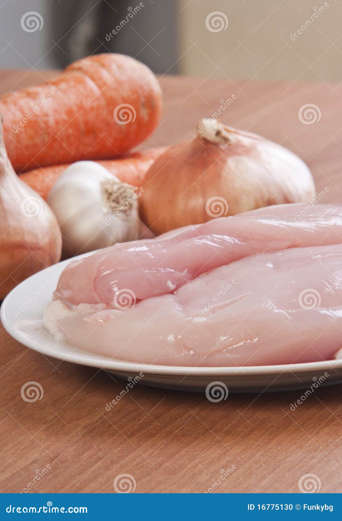 Raw white chicken meat stock photo. Image of stuff, garlic - 16775130