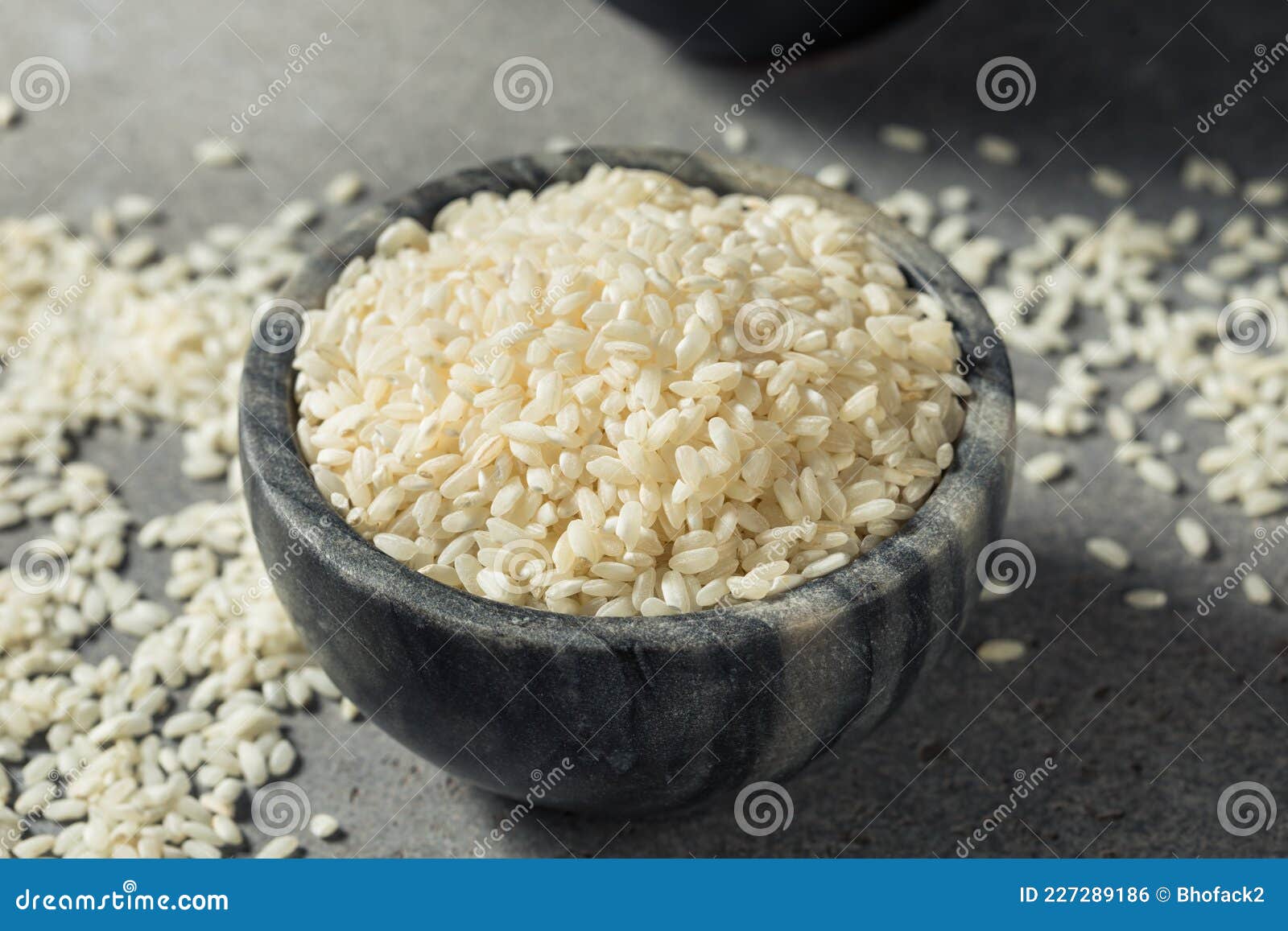 Raw White Organic Arborio Rice Stock Photo - Image of background ...