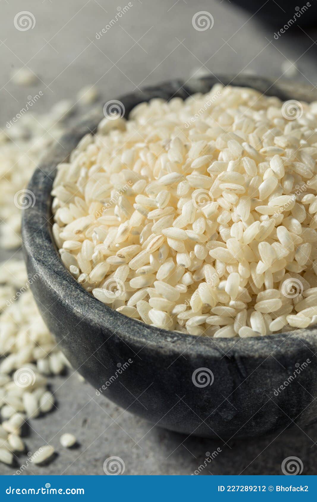 Raw White Organic Arborio Rice Stock Photo - Image of white, basmati ...