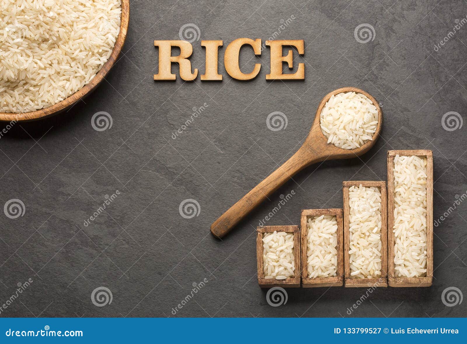 Raw White Rice - Graph of Sales and Consumption Statistics Stock Image ...