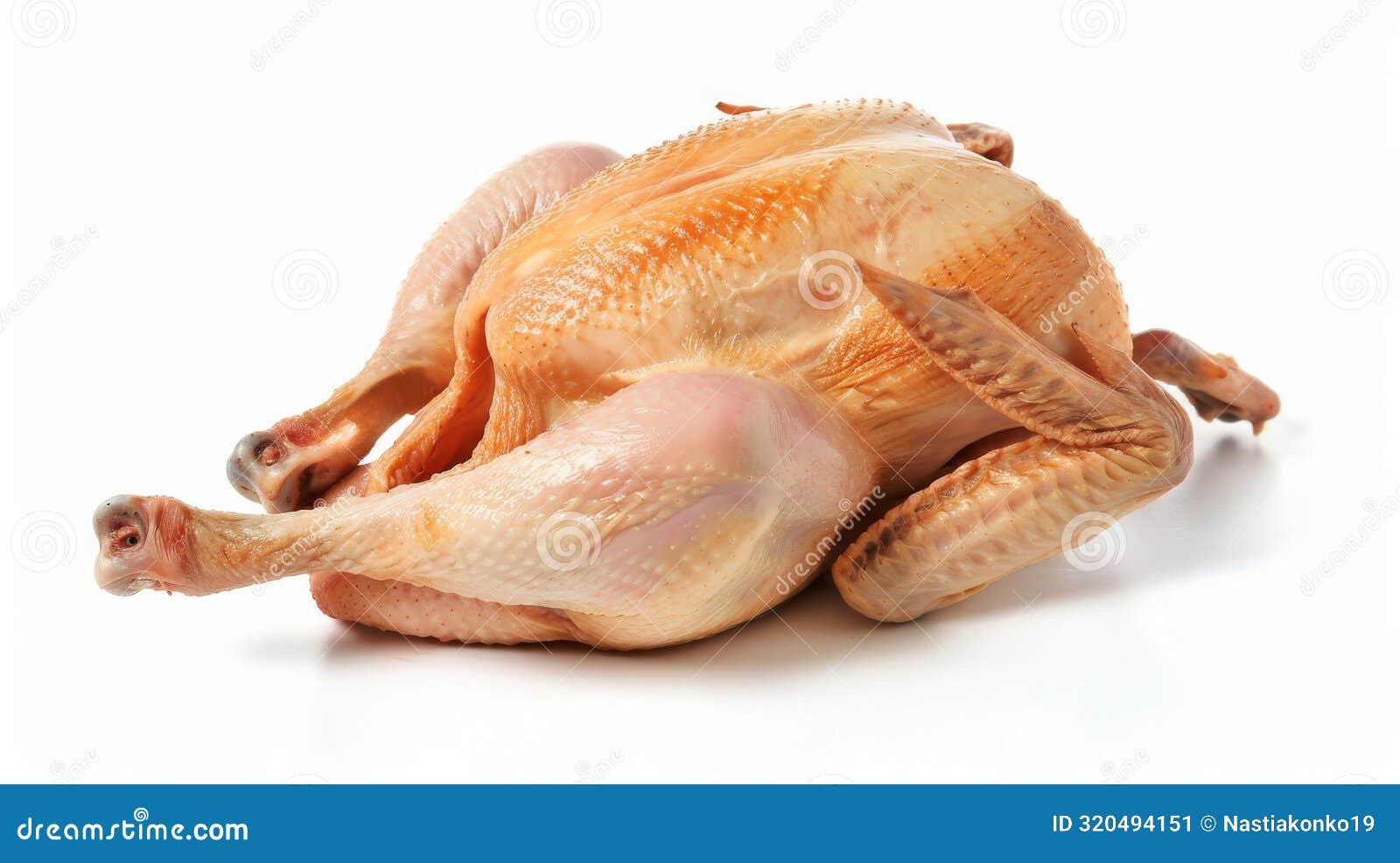 Raw Whole Chicken on a White Background Stock Image - Image of food ...